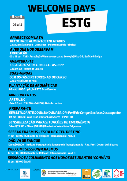 ESTG Welcome Days — ESTG - Escola Superior de Tecnologia e Gestão ...